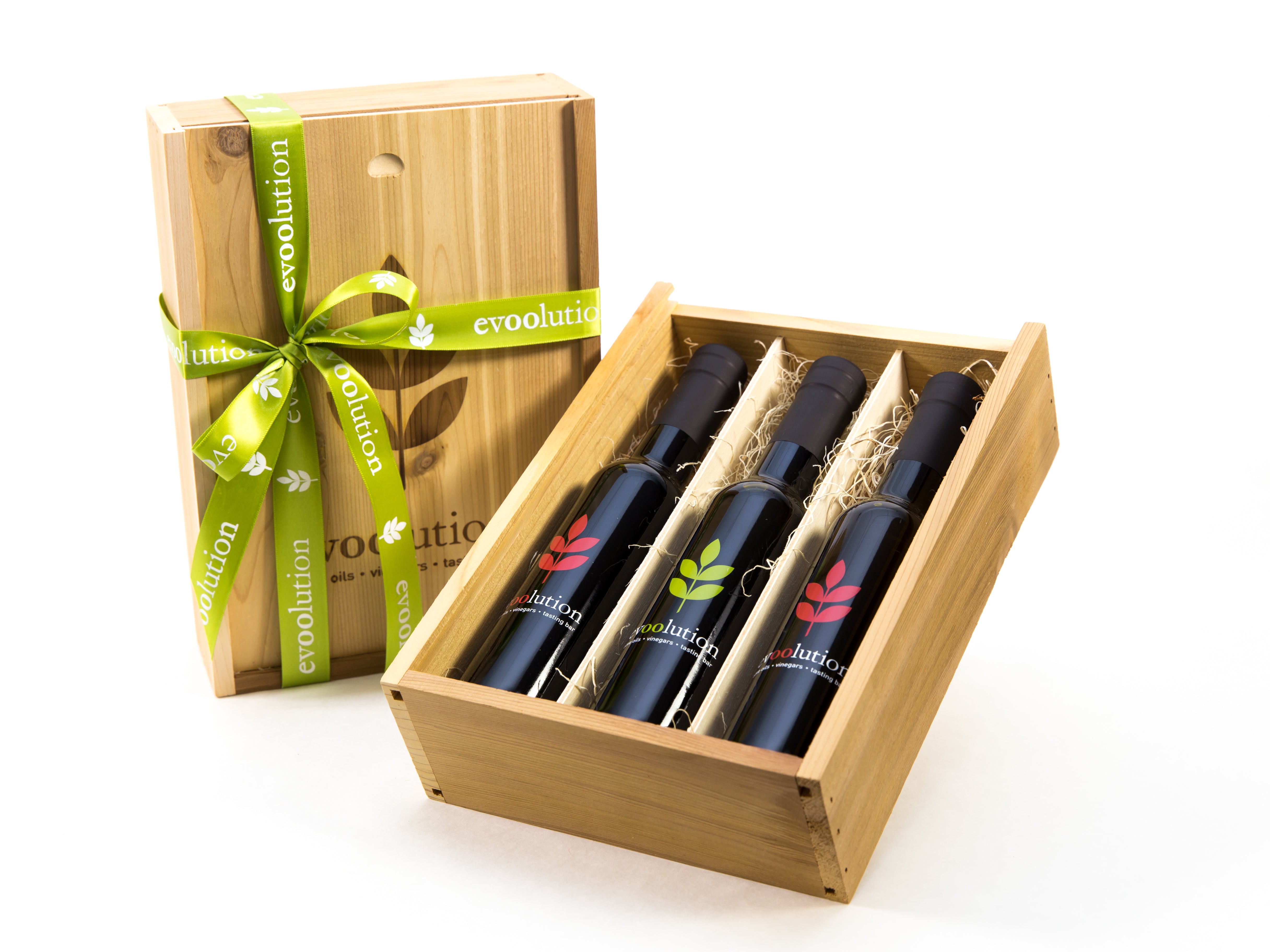 Three Bottle Custom Birch Gift Box - Evoolution